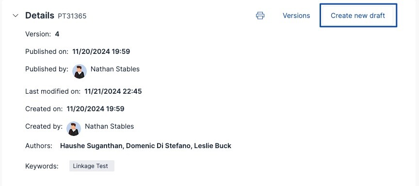 How To Save Different Versions (New Drafts) of a Published Protocol